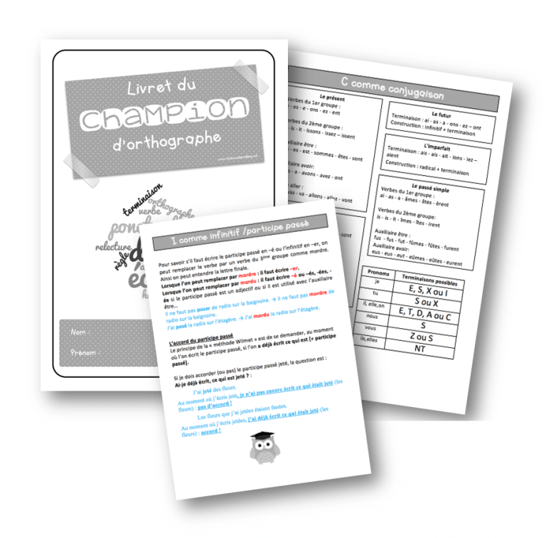 Petit livret du champion d’orthographe – La classe de Mallory