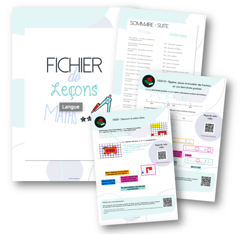 Fichier de leçons de maths CM1 – version 2020/2021 – La classe de Mallory