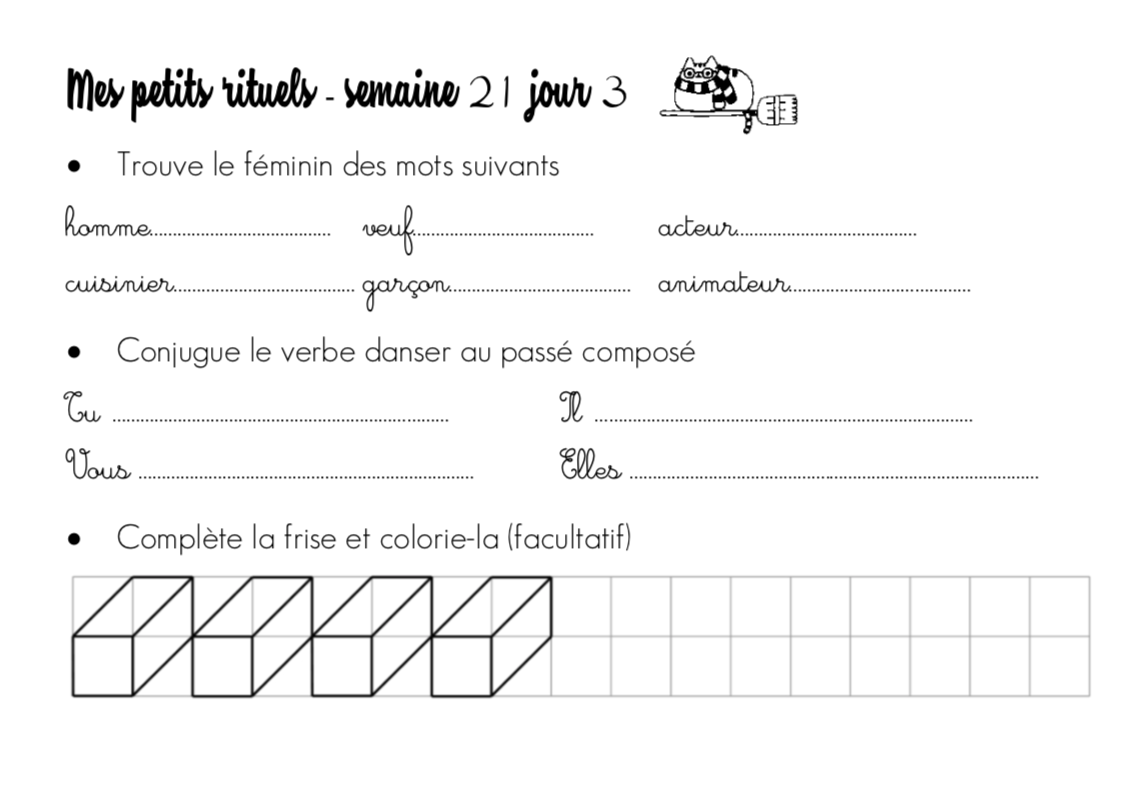 Mes petits rituels – fichier de rituel de révisions – La classe de Mallory