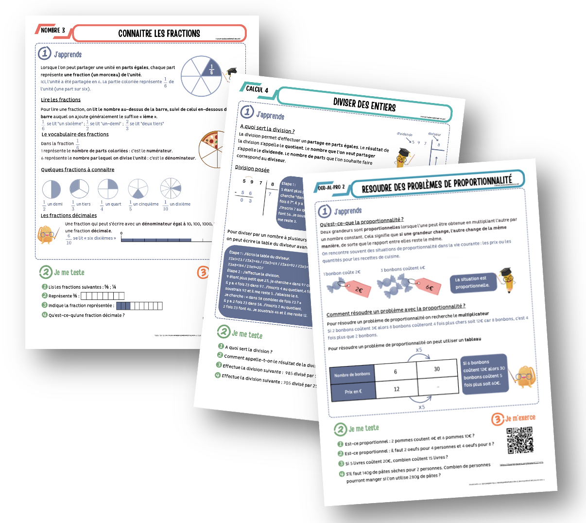 Maths CM2 – Programmes 2025 – Mémo leçons + exercices – La classe de ...