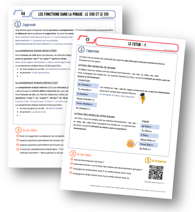 Français CM2 – Programmes 2025 – Mémo leçons + exercices – La classe de ...